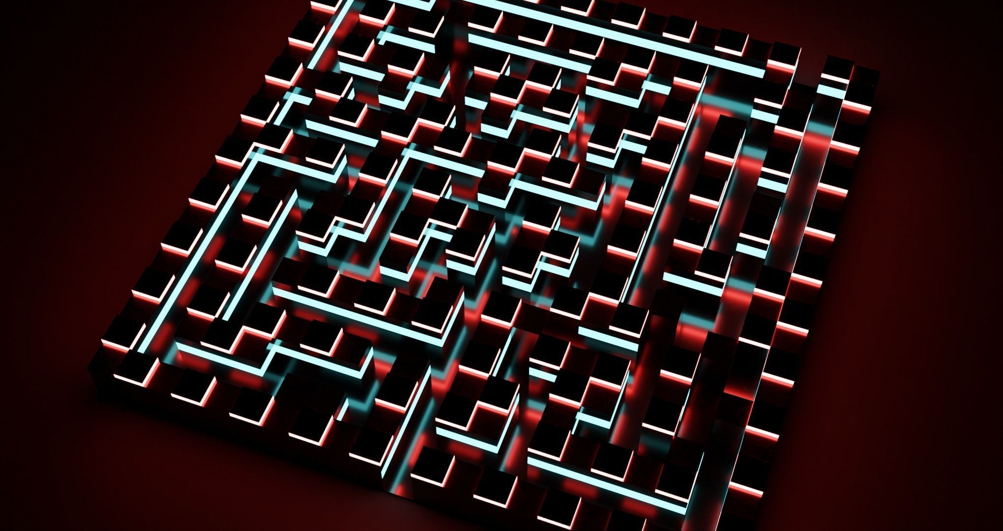 3D model Cyber Maze v1 VR / AR / low-poly | CGTrader