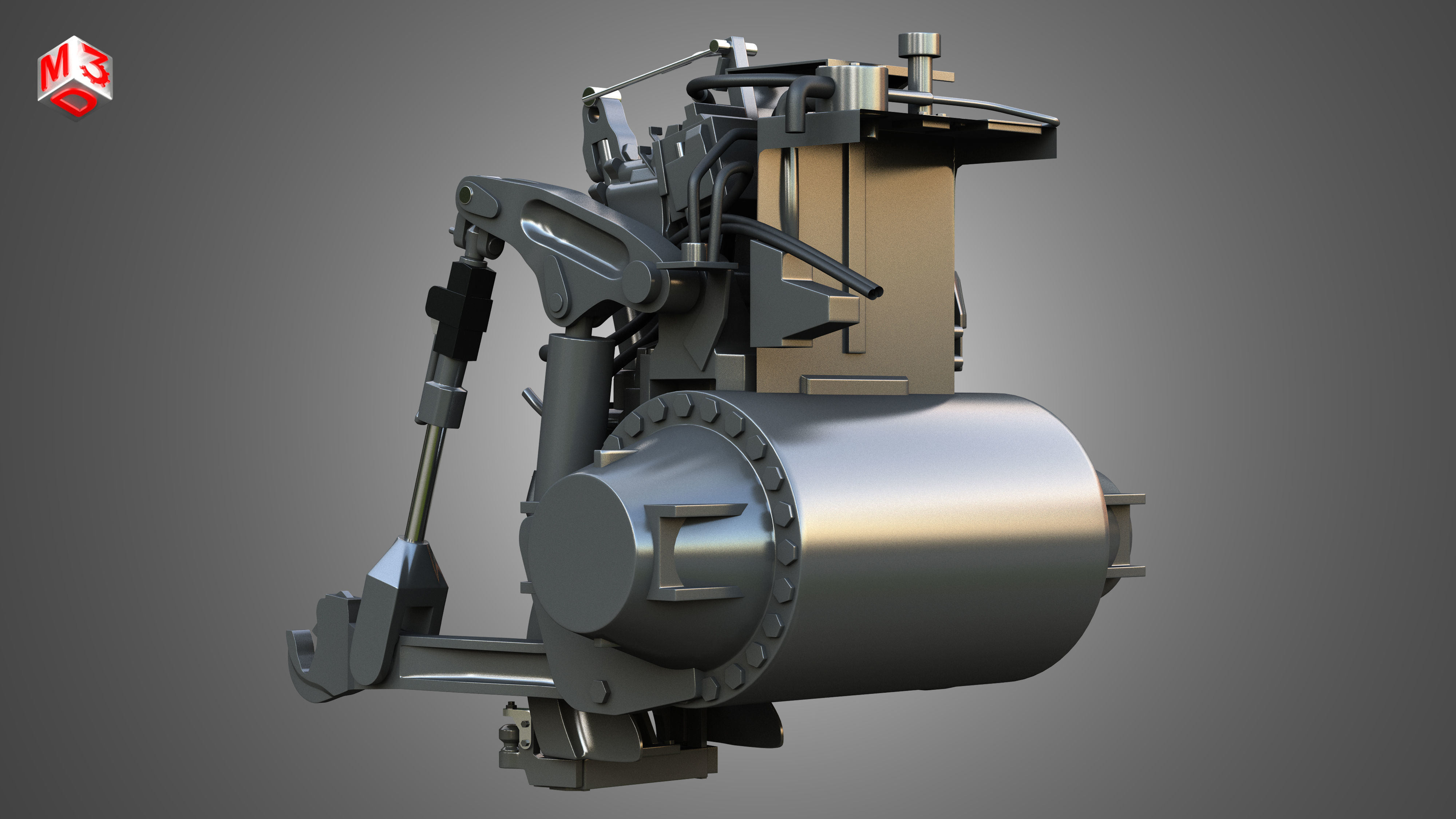 MT900-Hitch System 3D model | CGTrader