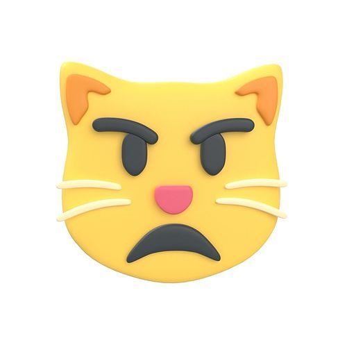 3D model Twitter Pouting Cat V1 001 VR / AR / low-poly | CGTrader