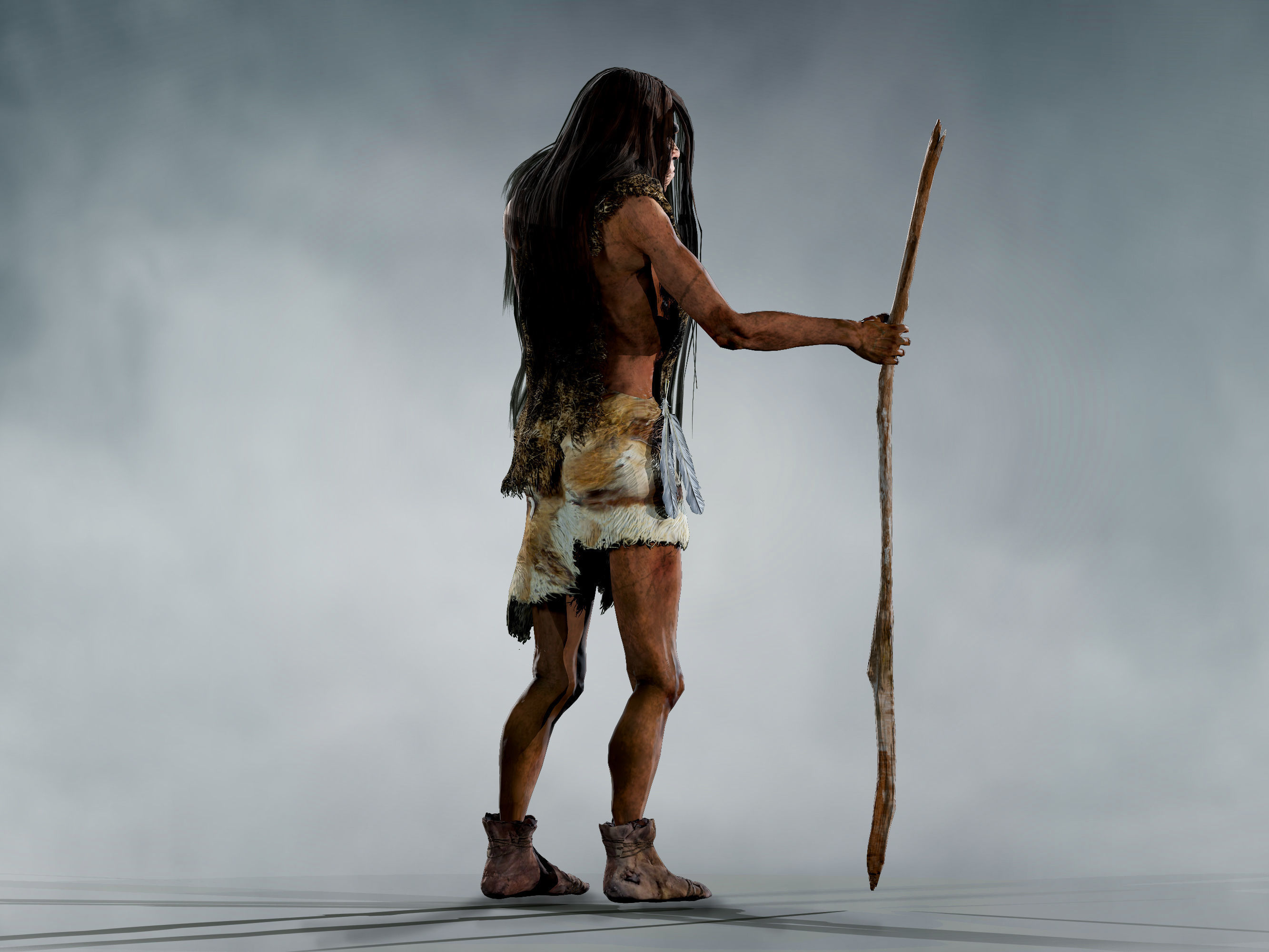 3D model Neanderthal Woman VR / AR / low-poly rigged | CGTrader