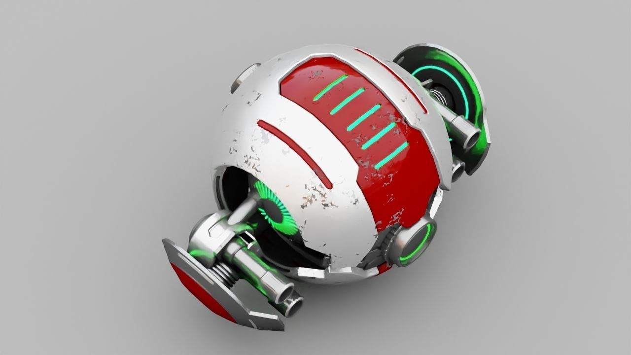 Ball Droid rigged- animated character 3D model animated rigged | CGTrader