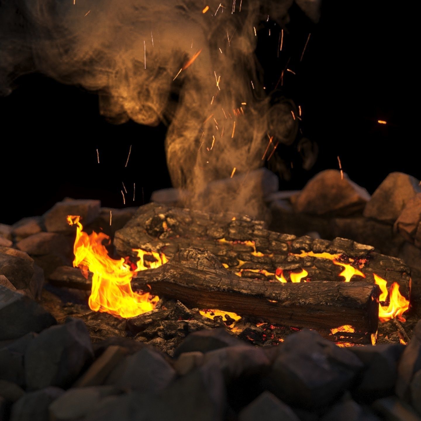 3D model Campfire 01 VR / AR / low-poly | CGTrader