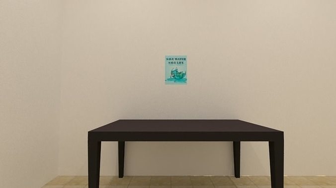 Save water poster free VR / AR / low-poly 3D model | CGTrader