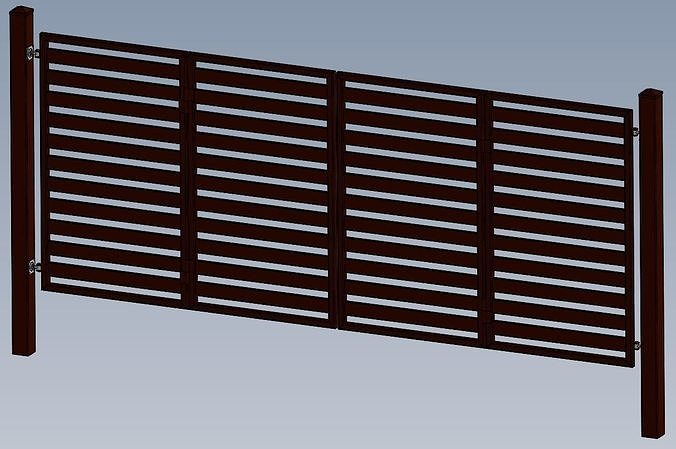 Bi folding gate 3D model | CGTrader