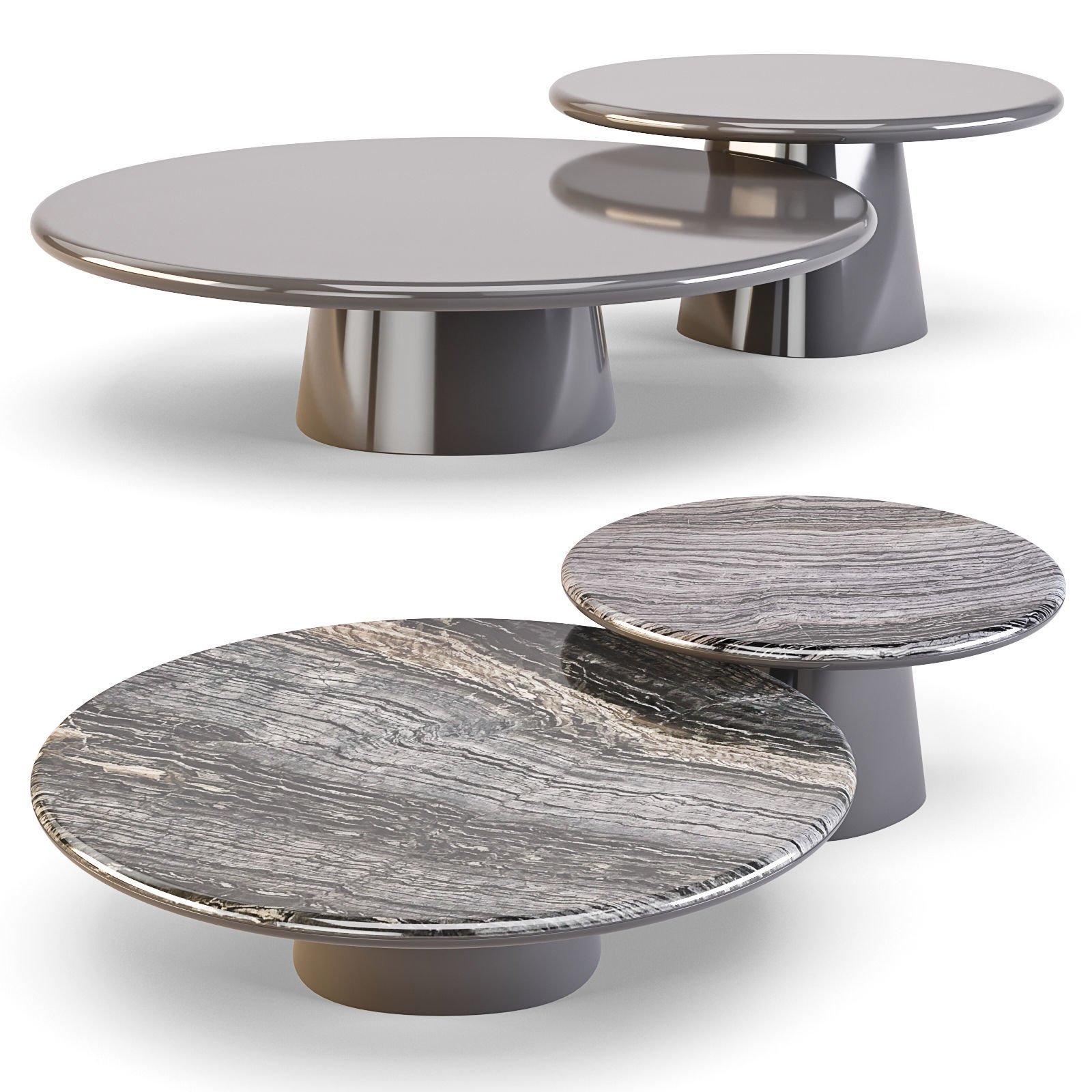 Meridiani Leon - Coffee and Side Tables 3D model | CGTrader