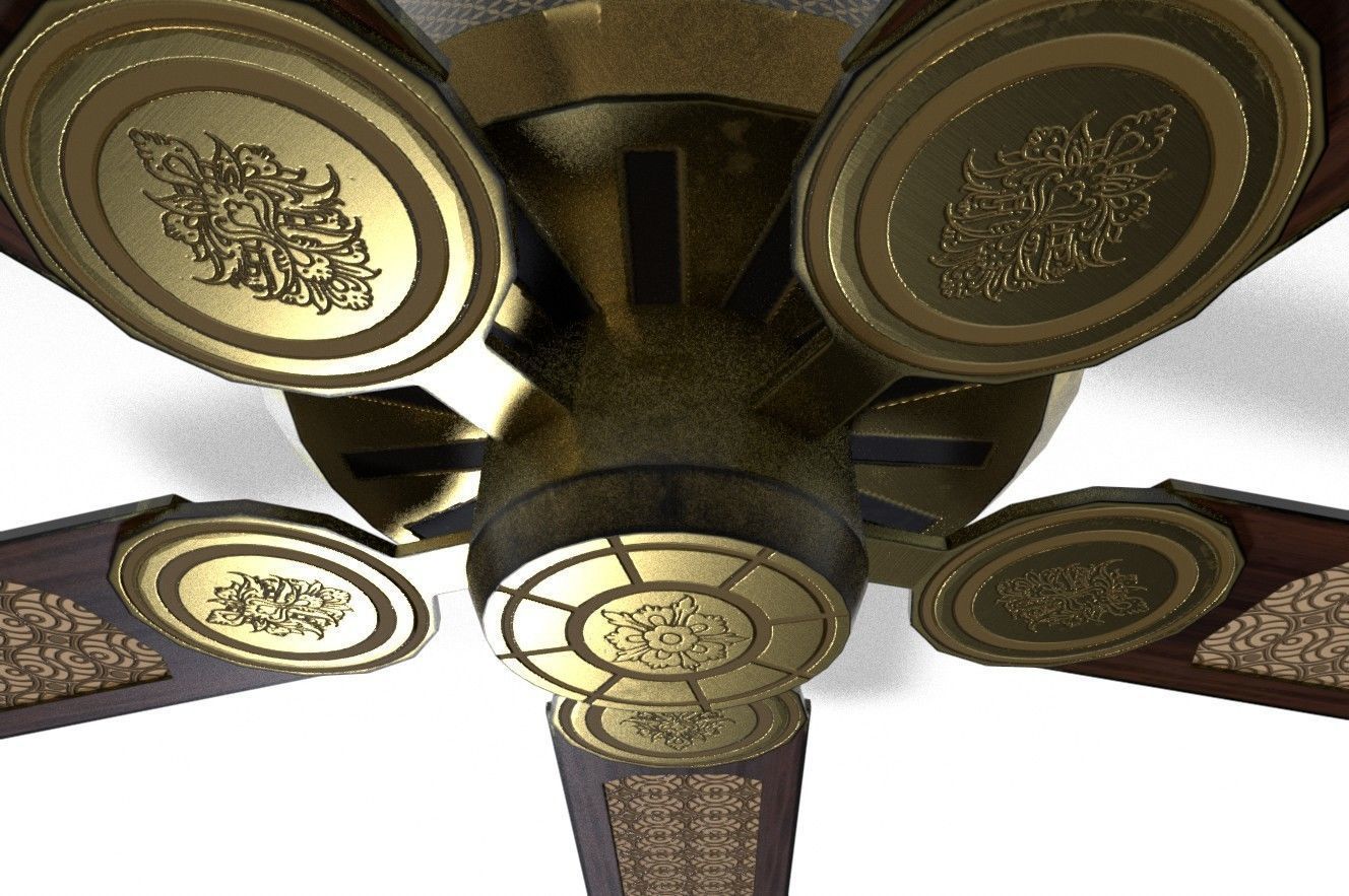 3D model fan low poly ceiling - ceiling VR / AR / low-poly | CGTrader