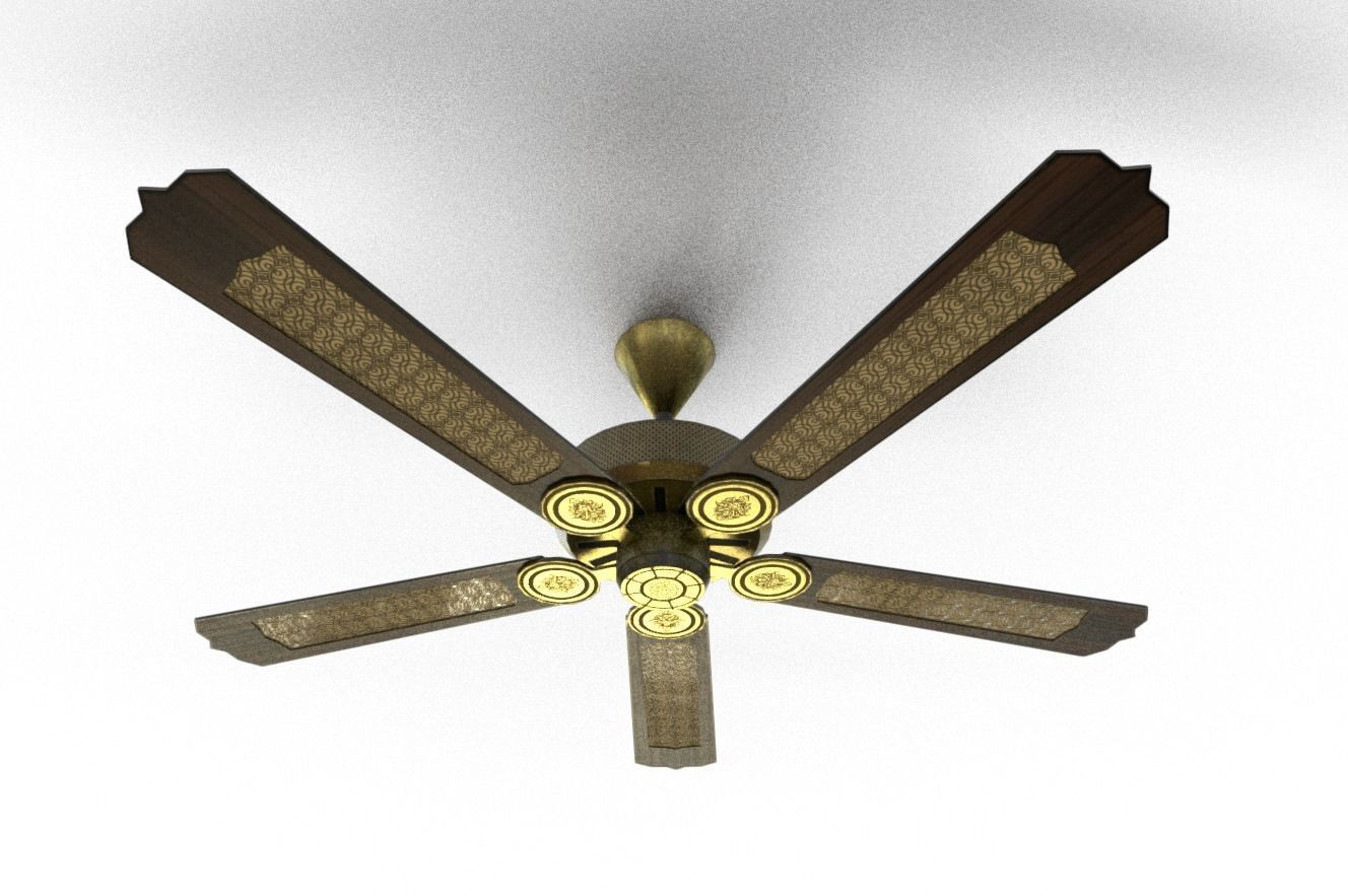 3D model fan low poly ceiling - ceiling VR / AR / low-poly | CGTrader