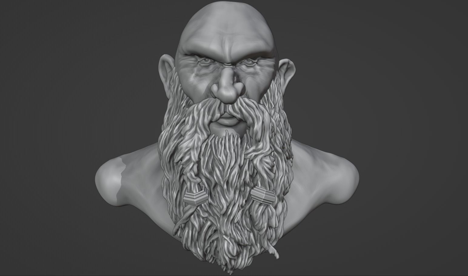 Dwarf head free 3D model | CGTrader