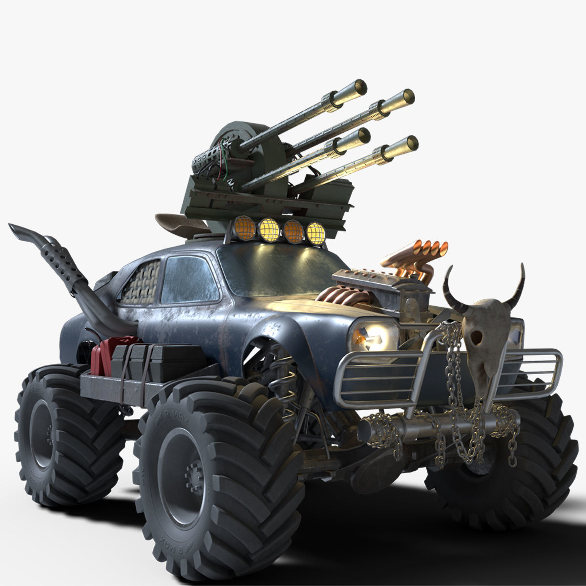 Monster car 3D model rigged | CGTrader