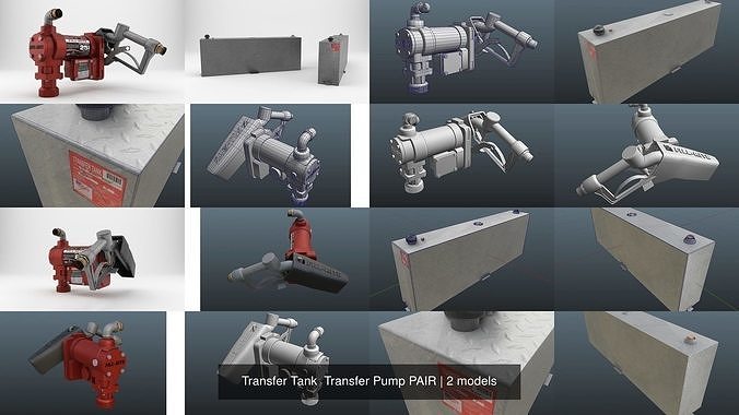 Transfer Tank Transfer Pump PAIR 3D Model Collection | CGTrader