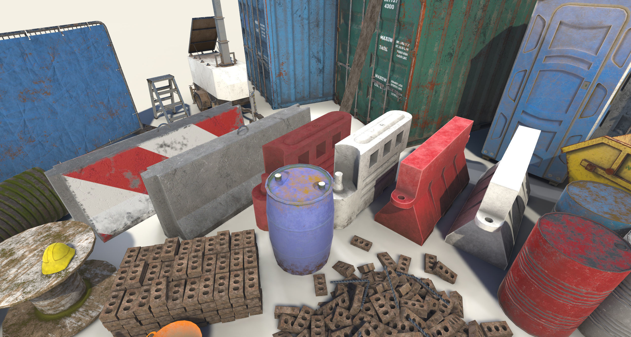 3D model Game Ready Construction Site Props VR / AR / low-poly | CGTrader