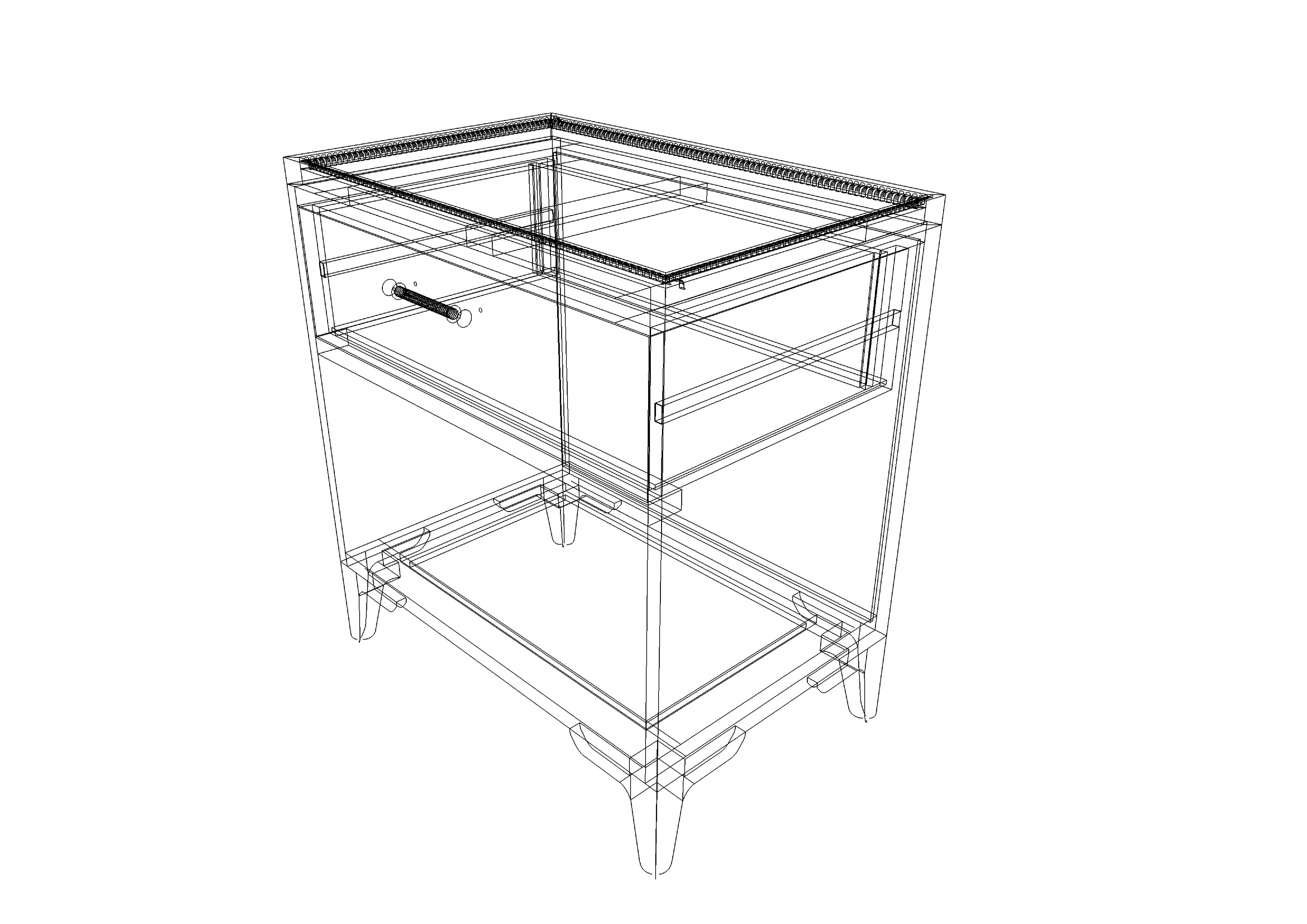 Bedside Table Sketchup 3D model animated | CGTrader