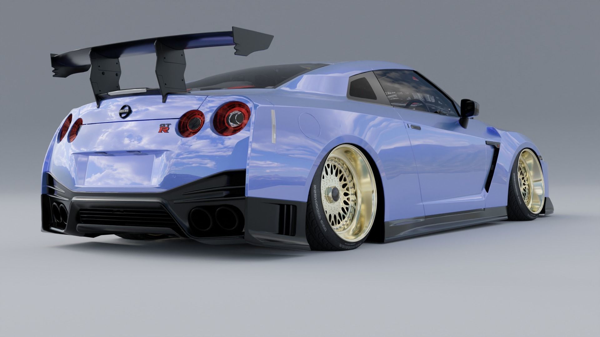 Nissan r35 Slammed JDM Style HIGHPOLY RIGGED CUSTOM DESIGN 3D model ...