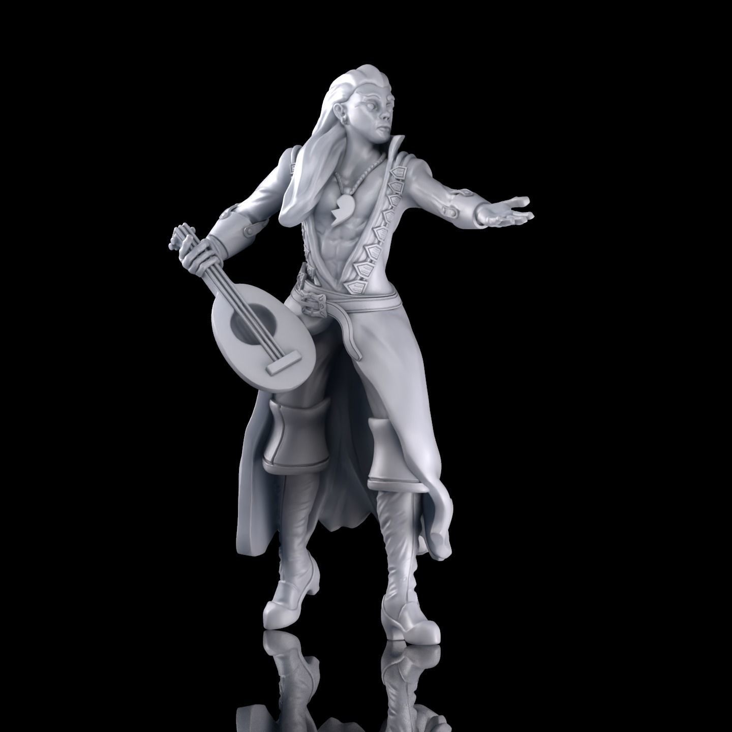 Bard Miniature in 75mm 3D model 3D printable | CGTrader