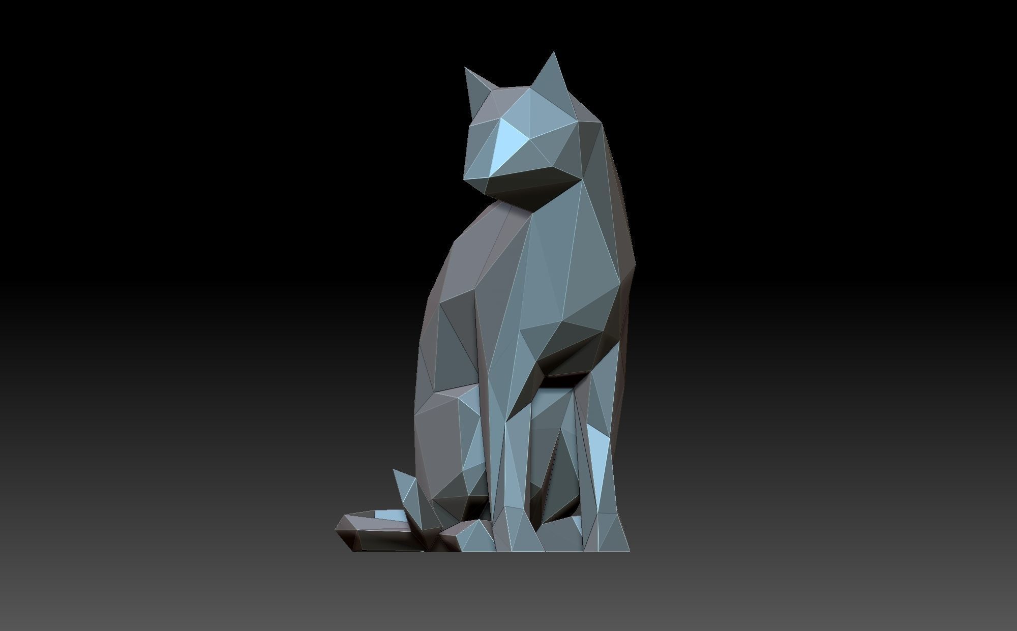 Low poly cat polygonal 3D model 3D printable | CGTrader