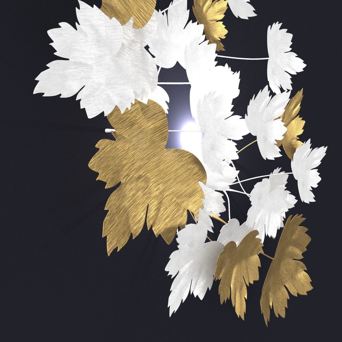 Art et floritude vine leaves sculpture 3D model | CGTrader