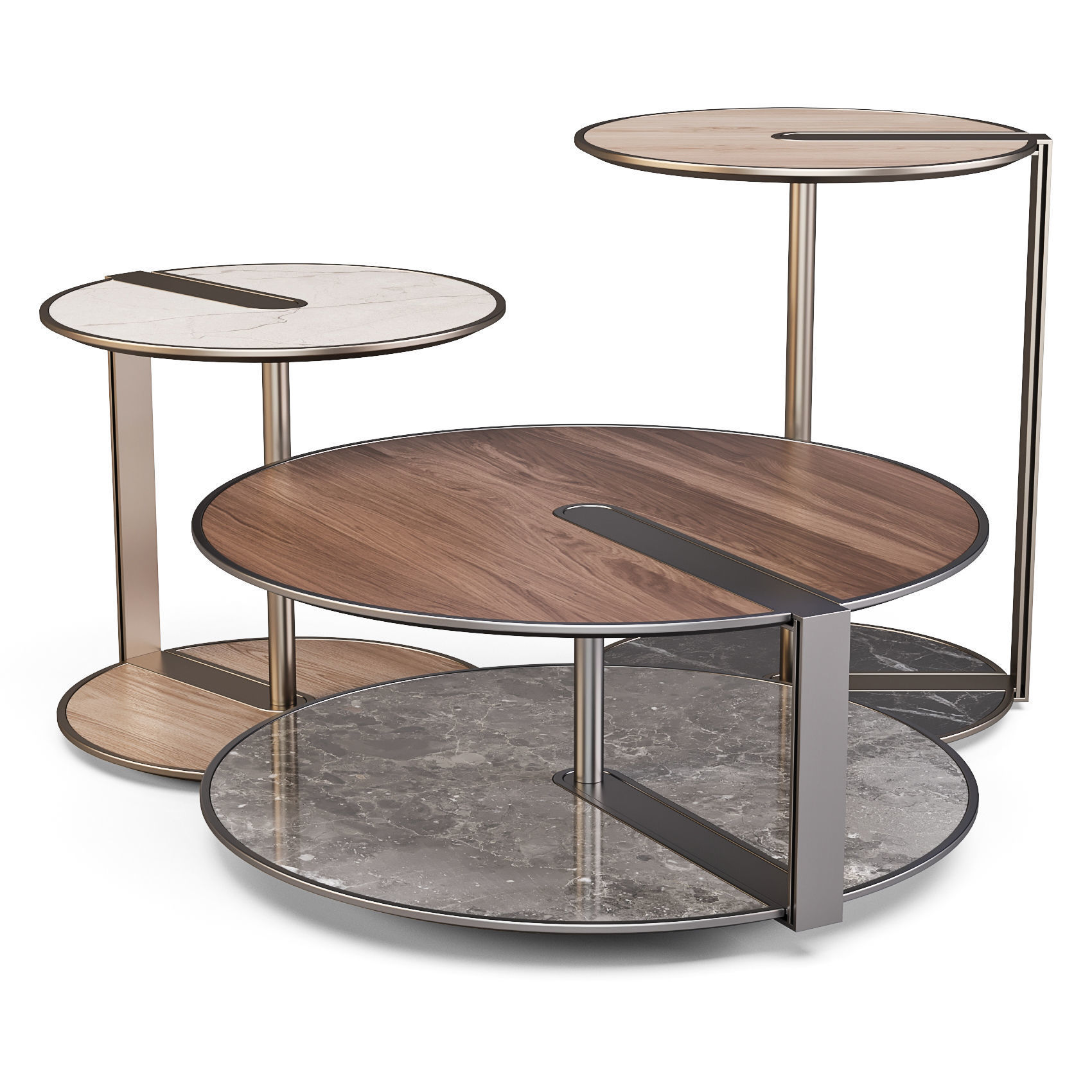 Giorgetti Meda Clamp - Coffee and Side Tables 3D model | CGTrader