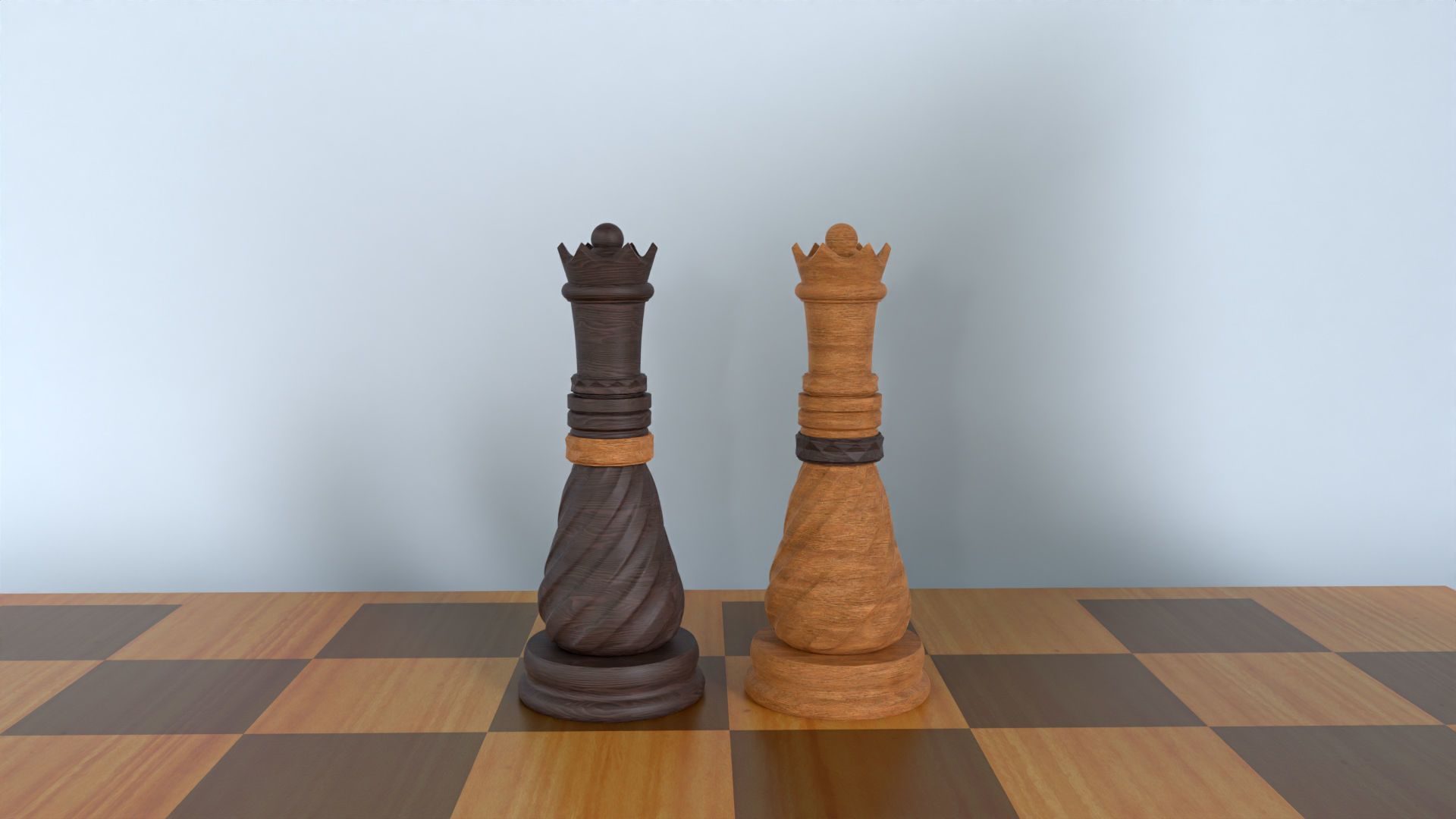 Queen 3D Luxury Chess Pieces 3D Print Model 3D model 3D printable ...