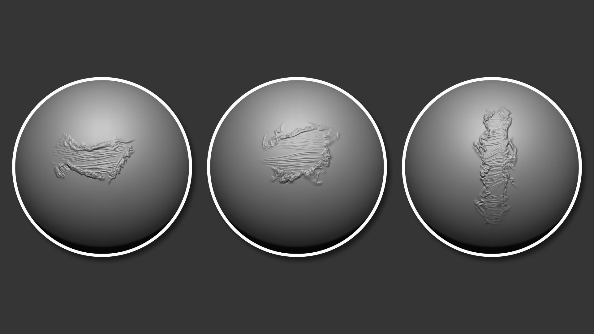 400 Torn Fabric Brushes Alpha IMM Brush Collection 3D model | CGTrader