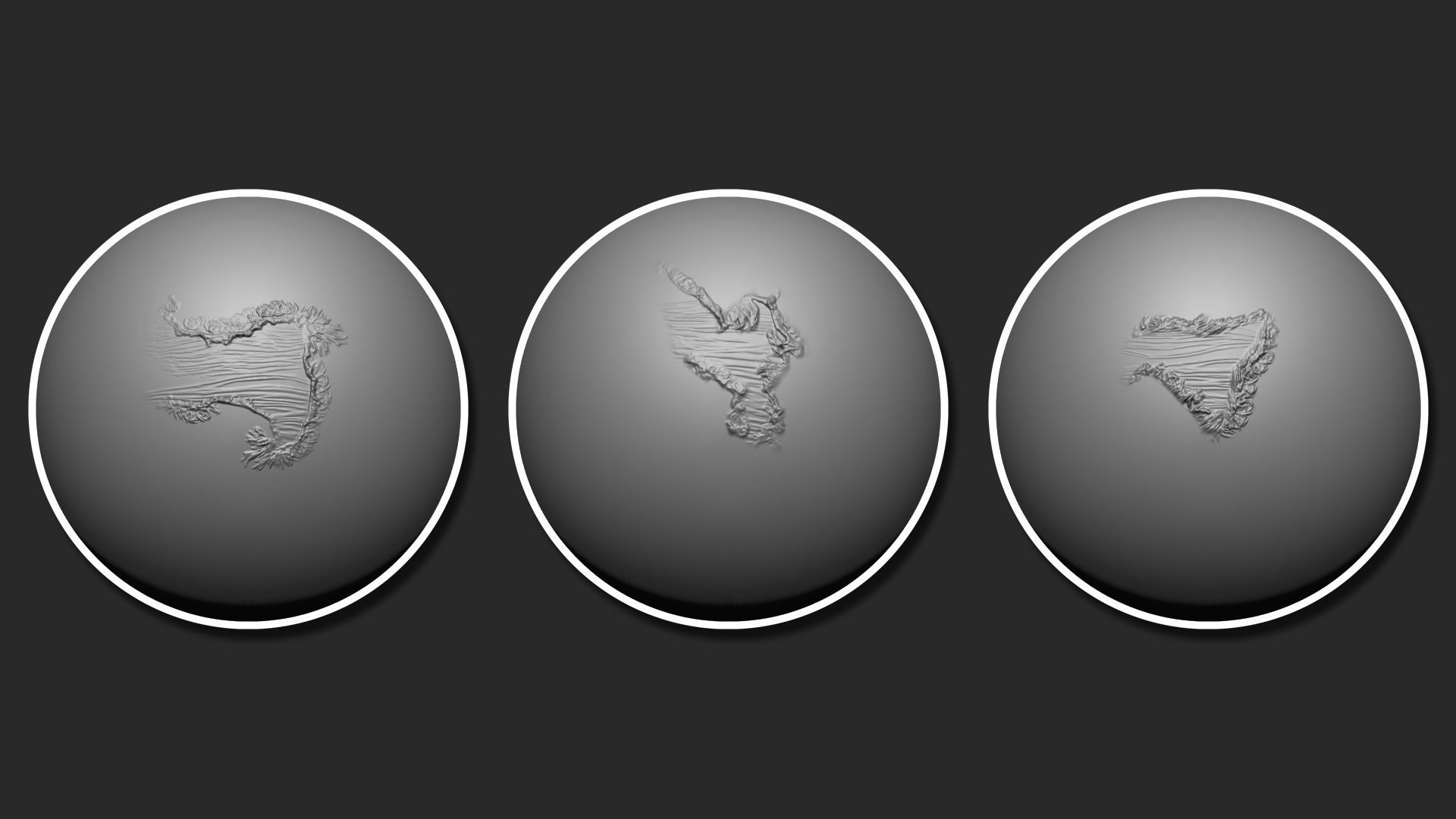 400 Torn Fabric Brushes Alpha IMM Brush Collection 3D model | CGTrader