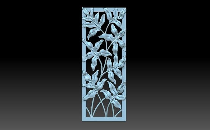 Flowers panel 3D model 3D printable | CGTrader