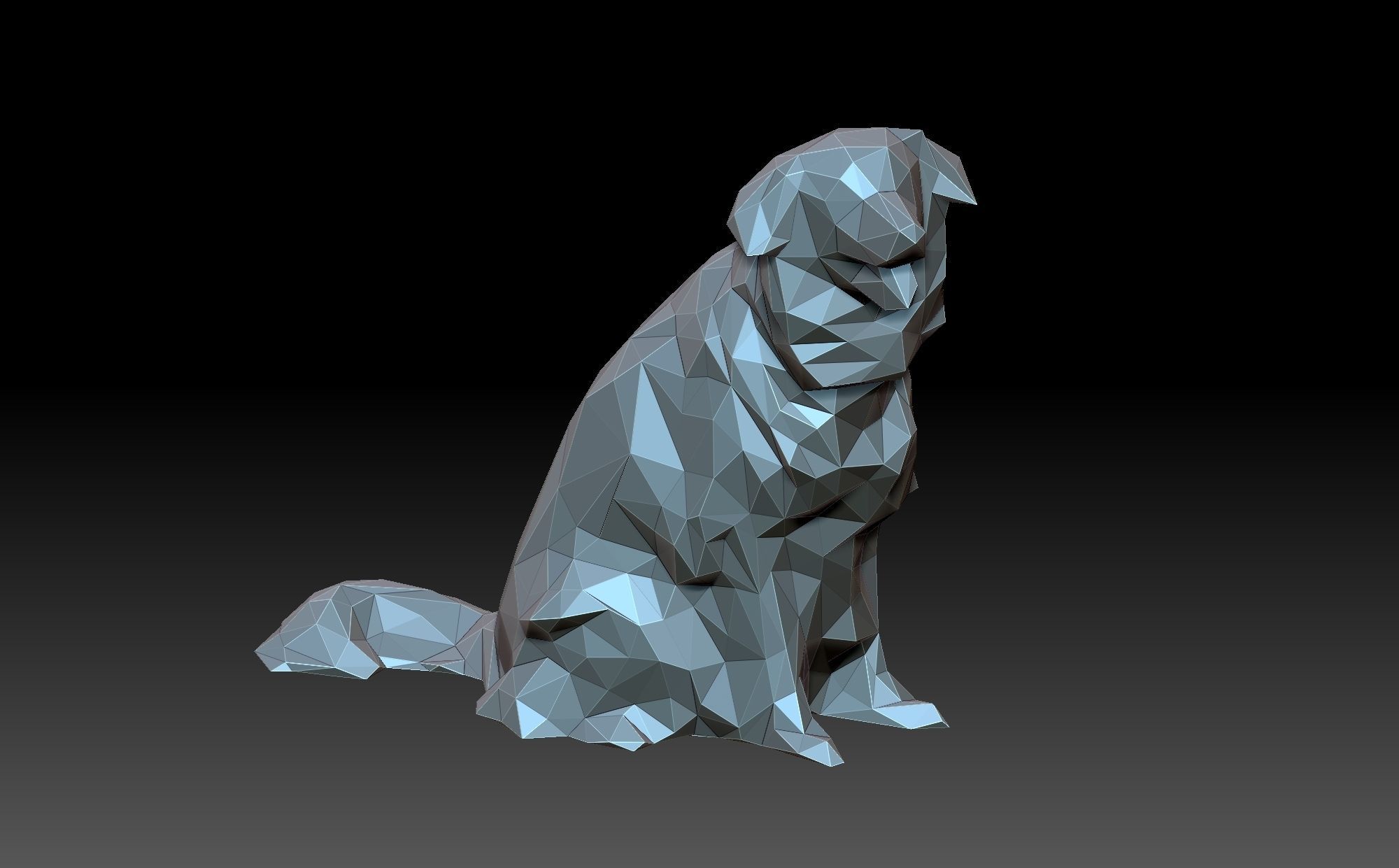 Low poly labrador polygonal dog 3D model 3D printable | CGTrader