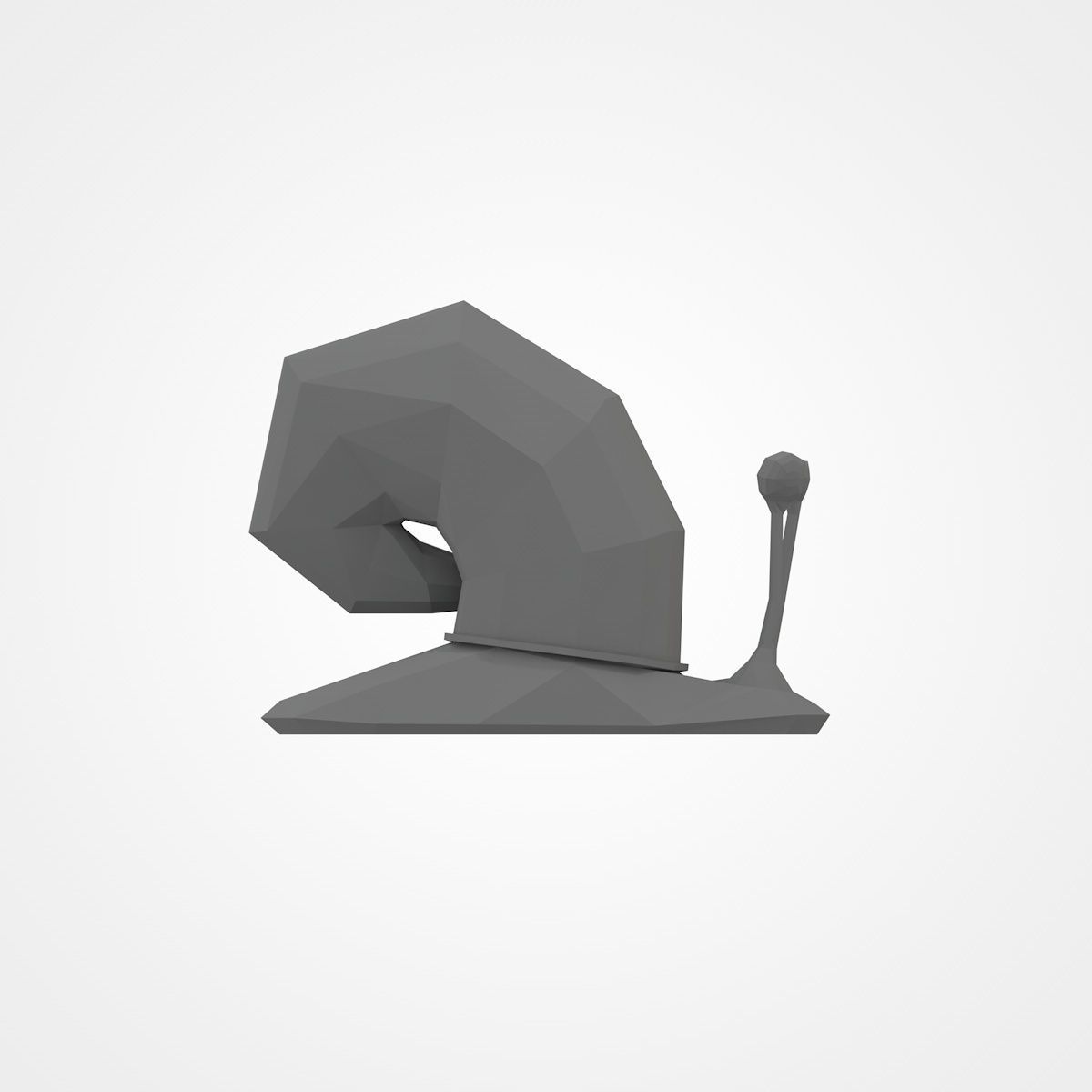 Low poly snail 3D model 3D printable | CGTrader