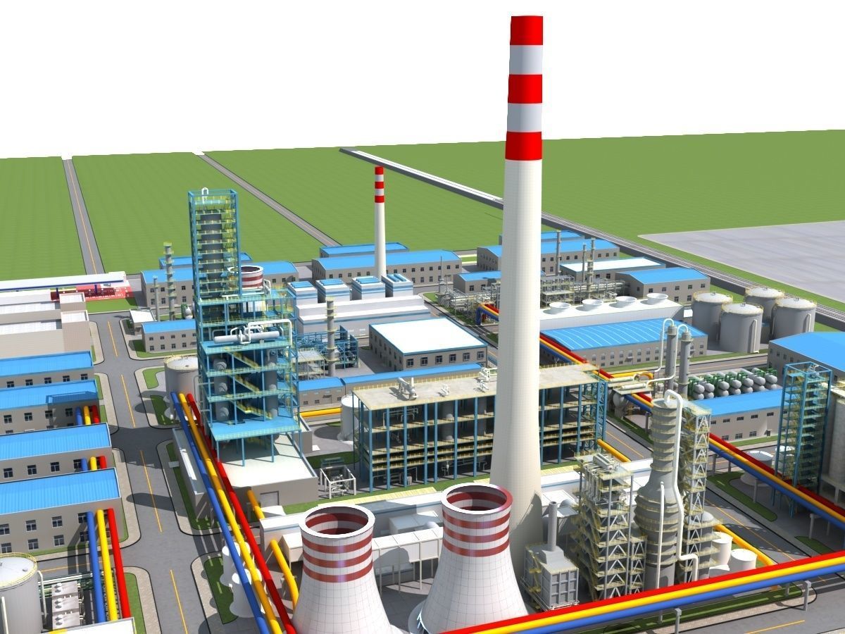 Chemical Plant 1 3D model | CGTrader