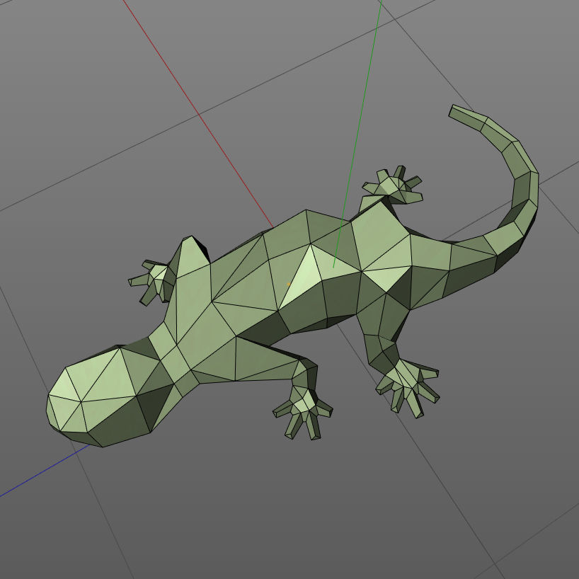 Low poly lizard 3D model 3D printable | CGTrader