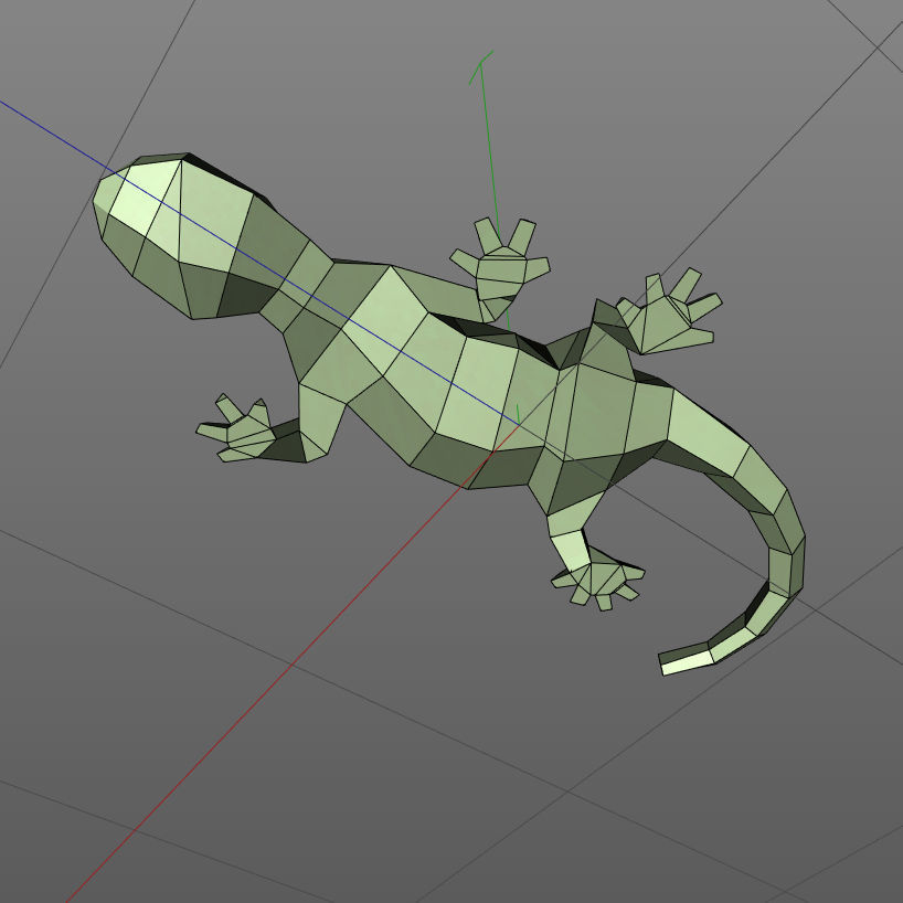 Low poly lizard 3D model 3D printable | CGTrader