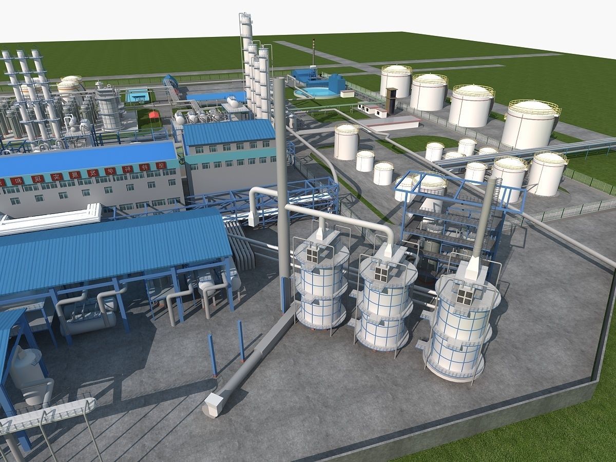 Chemical Plant 2 3D model | CGTrader