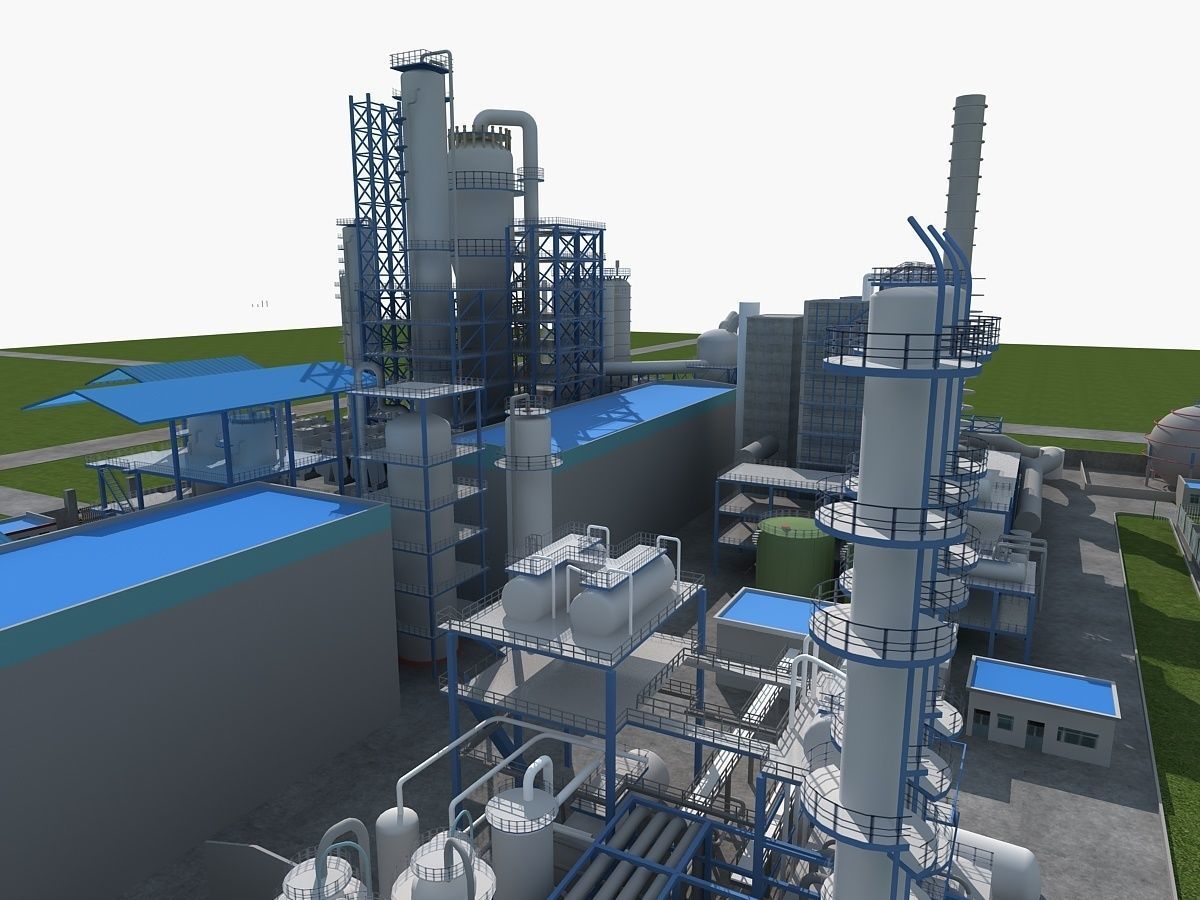 Chemical Plant 2 3D model | CGTrader