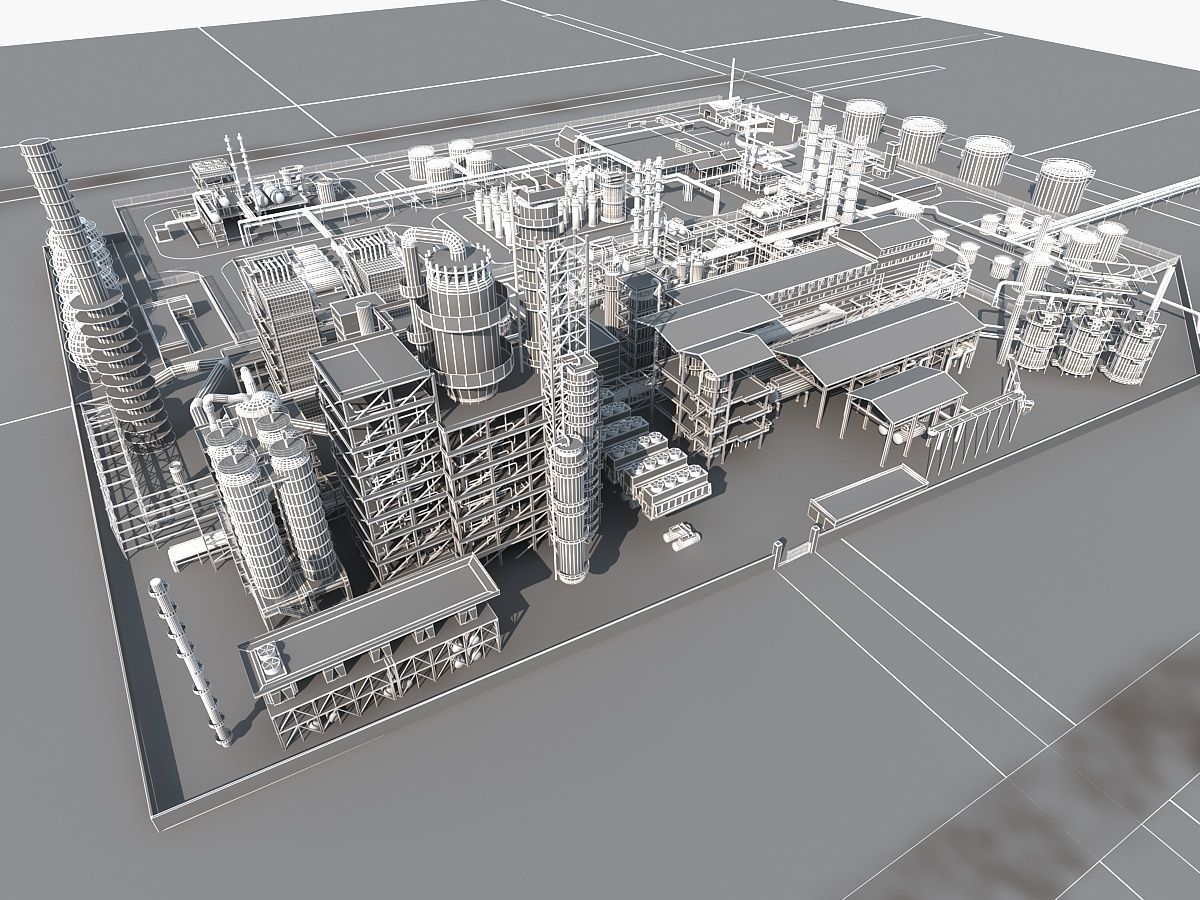 Chemical Plant 2 3D model | CGTrader