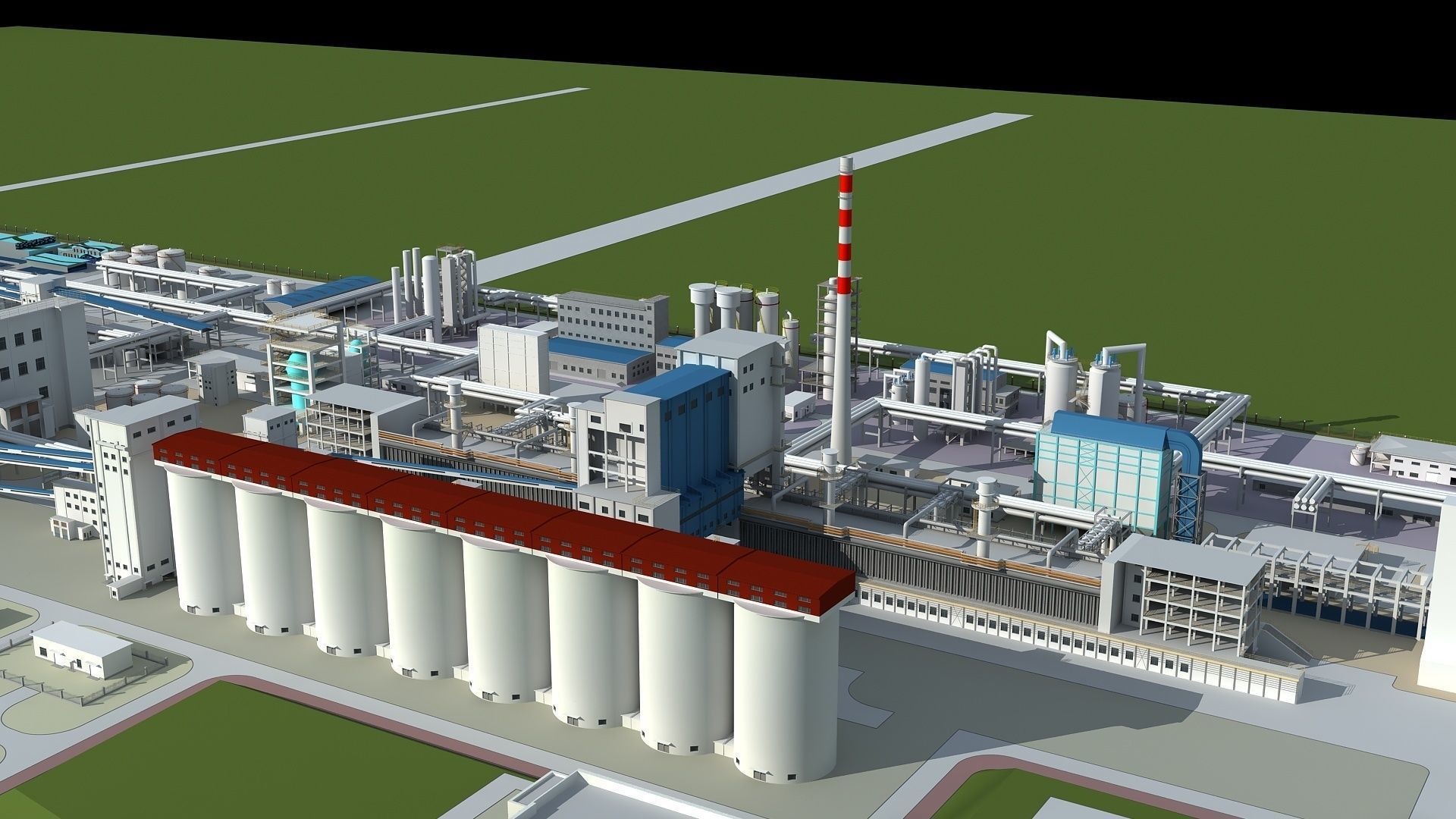 Chemical Plant 3 3D model | CGTrader