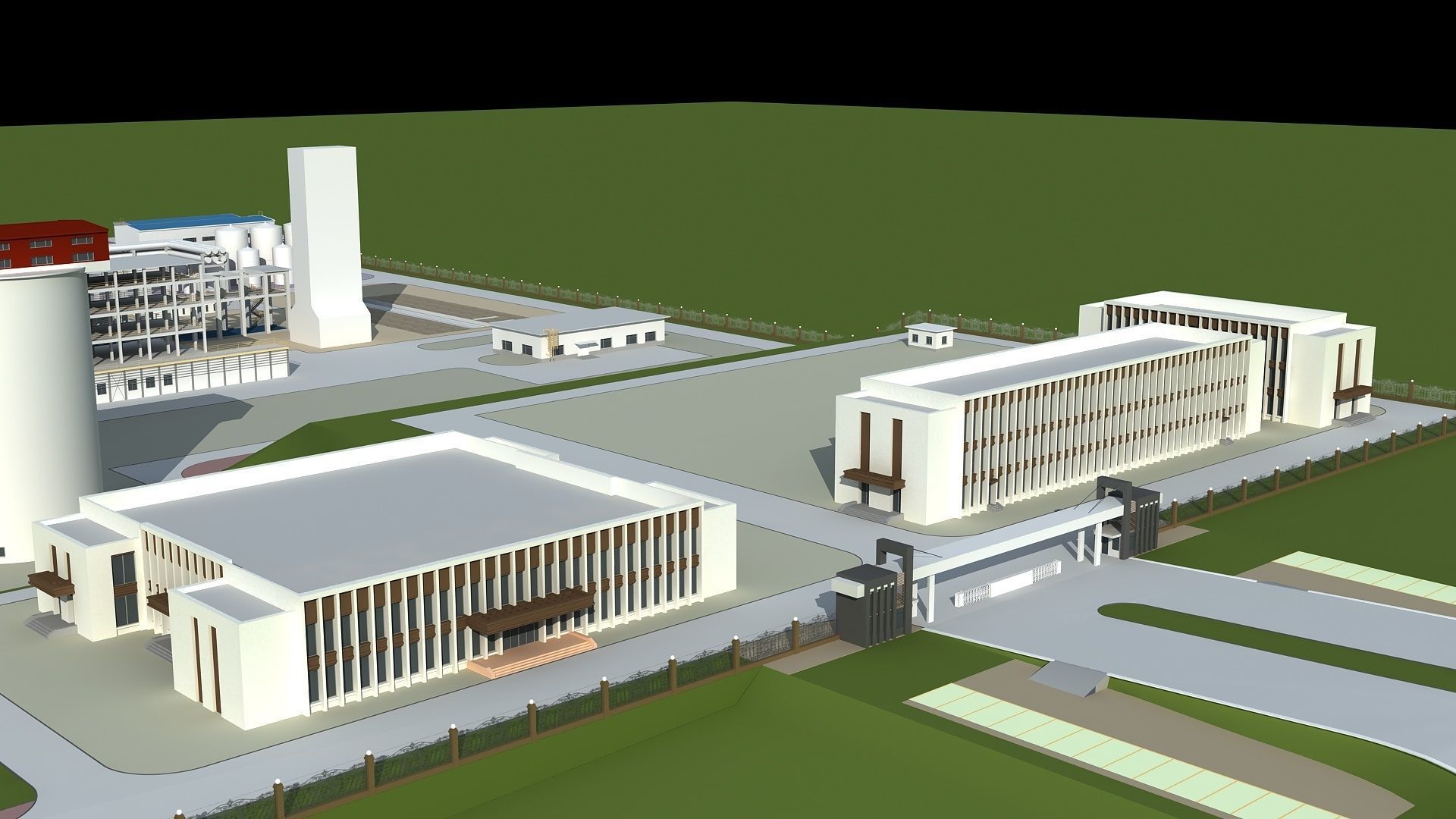 Chemical Plant 3 3D model | CGTrader