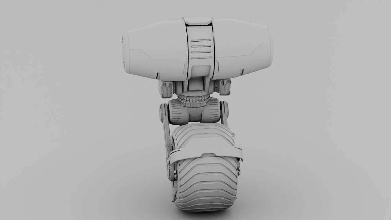 Wheel Droid rigged character 3D model rigged | CGTrader