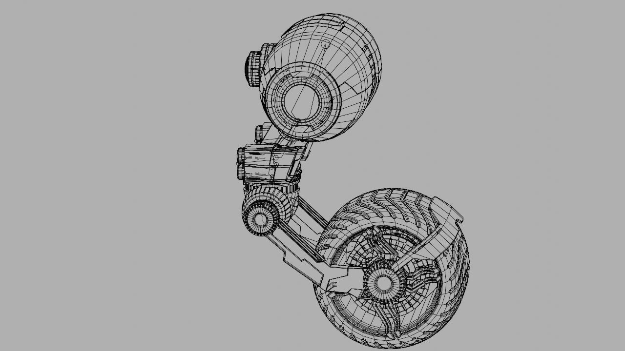 Wheel Droid rigged character 3D model rigged | CGTrader
