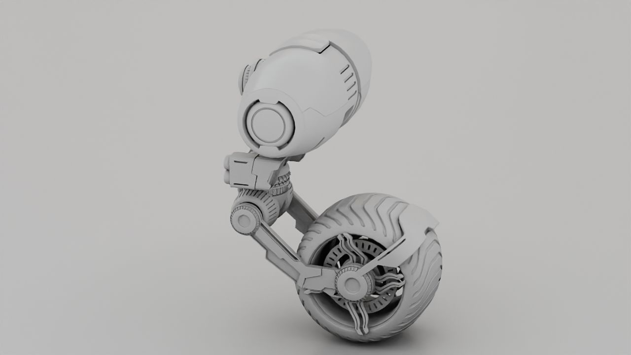 Wheel Droid rigged character 3D model rigged | CGTrader