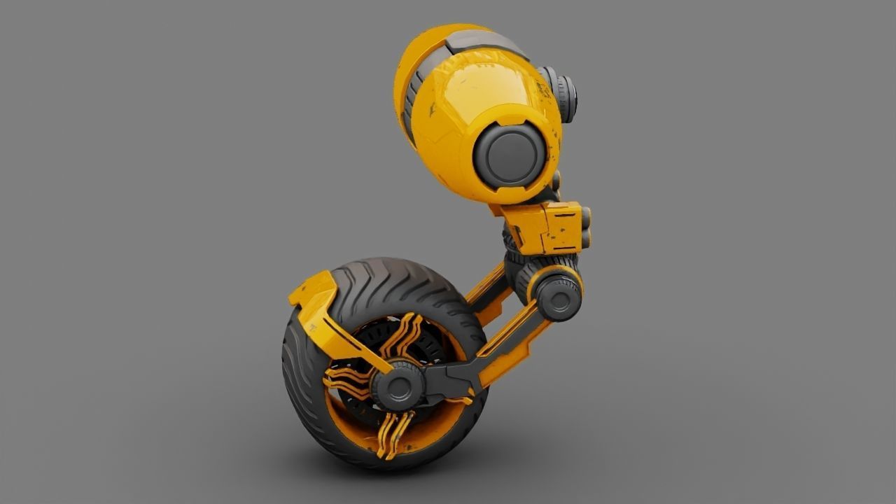 Wheel Droid rigged character 3D model rigged | CGTrader