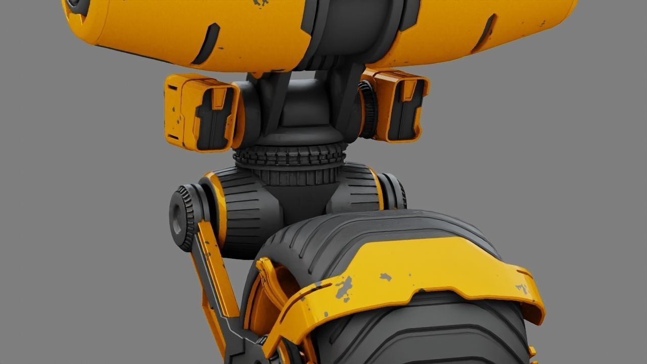 Wheel Droid rigged character 3D model rigged | CGTrader