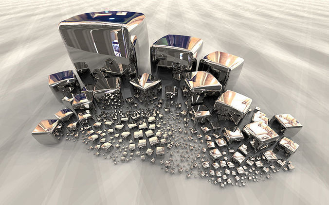 Group of rounded cubes Bryce 7 Model 3D model rigged | CGTrader