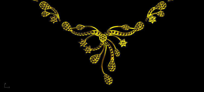 Neckless gold necklace 3D model 3D printable | CGTrader