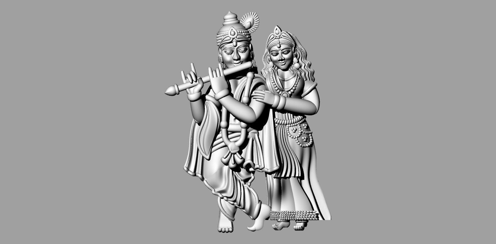 Radha krishna 3D model 3D printable | CGTrader