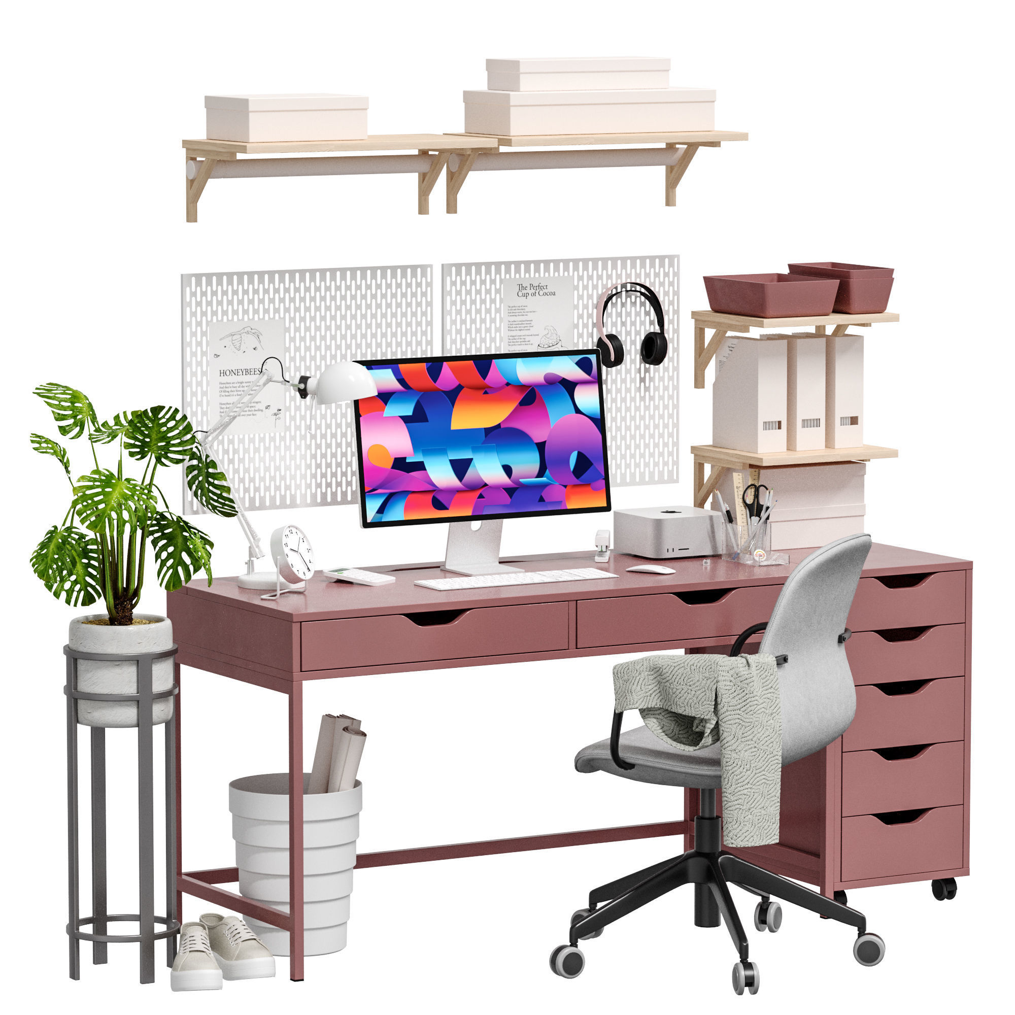 IKEA ALEX ALEX - Office workplace 2 3D model | CGTrader