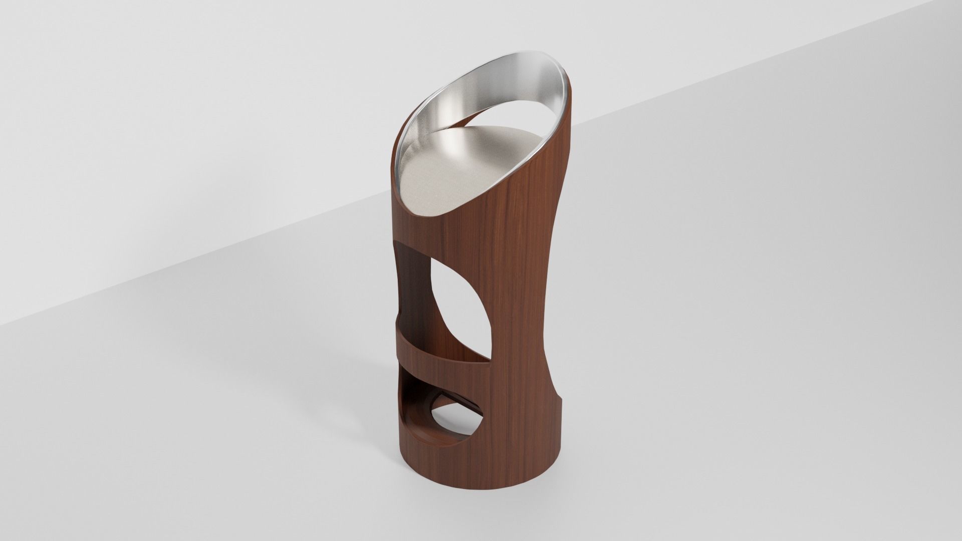 Modular Bar Chair with wooden texture 3D model | CGTrader