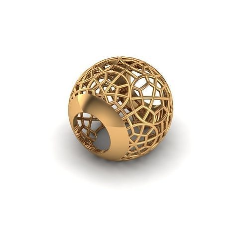 Jewelry gold - plated ball bead 3D model 3D printable | CGTrader