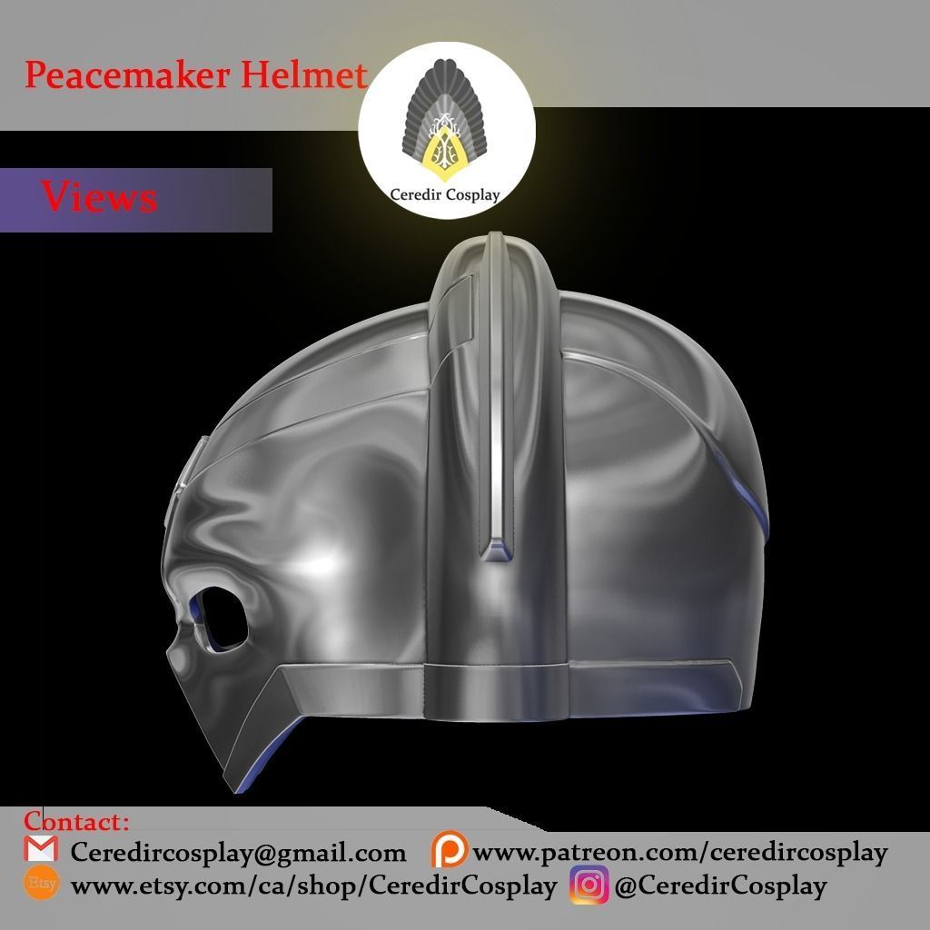 Peacemaker helmet 3 variations from new show 3D model 3D printable ...