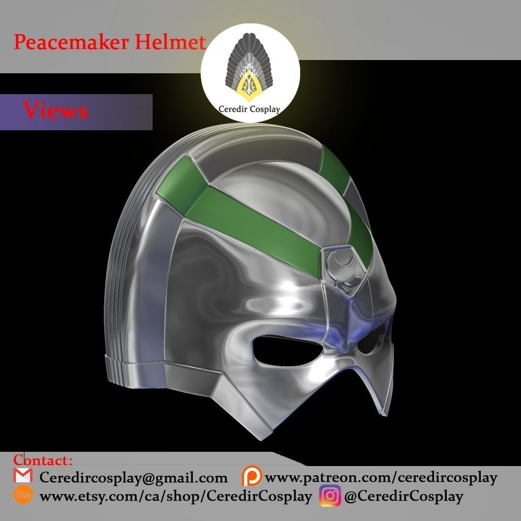 Peacemaker helmet 3 variations from new show 3D model 3D printable ...