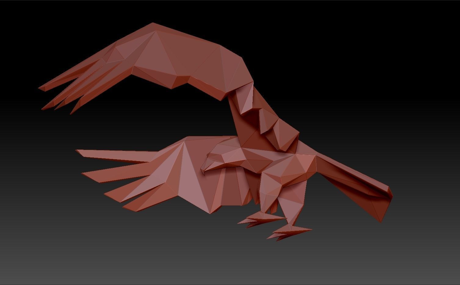 Low Poly Eagle origami 3D model 3D printable | CGTrader
