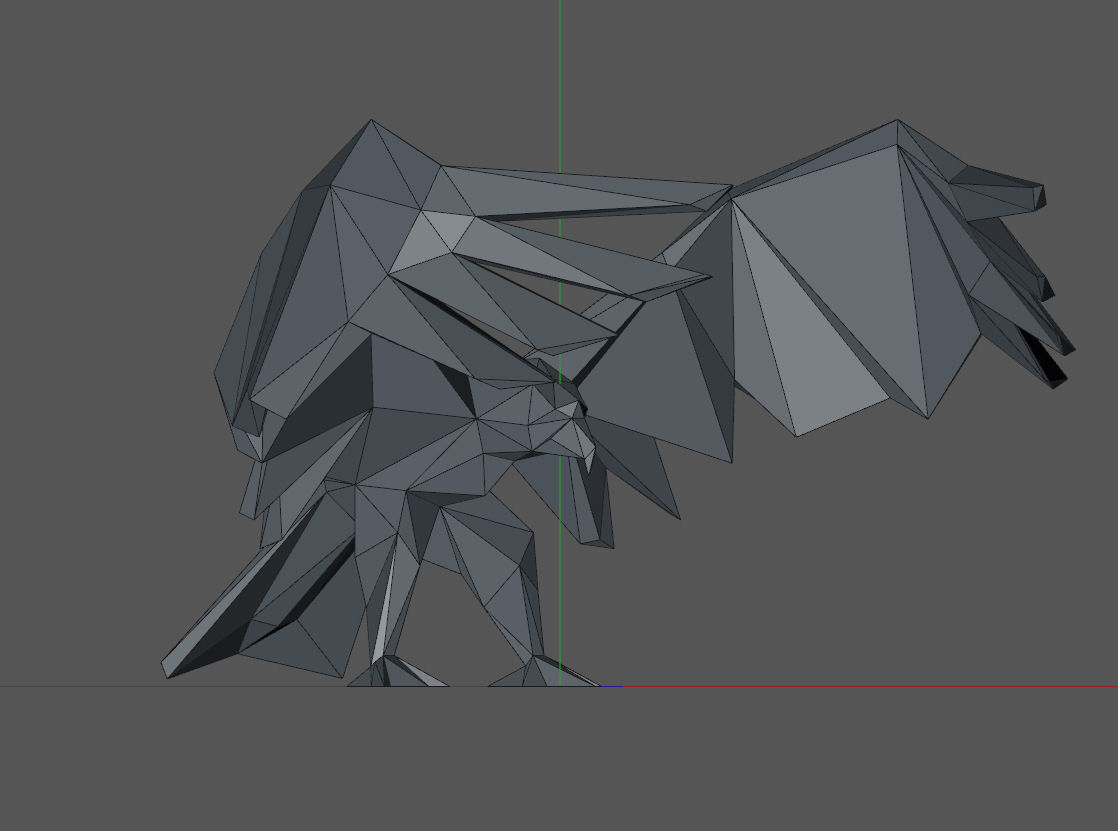 Low Poly Eagle origami 3D model 3D printable | CGTrader